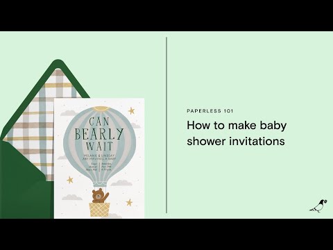 How to make a baby shower invitation with Paperless Post