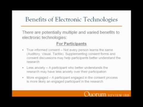 Using Electronic Consent and Technologies to Facilitate and Improve the Research Process | Webinar