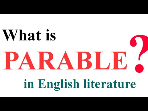What is Parable in English literature?