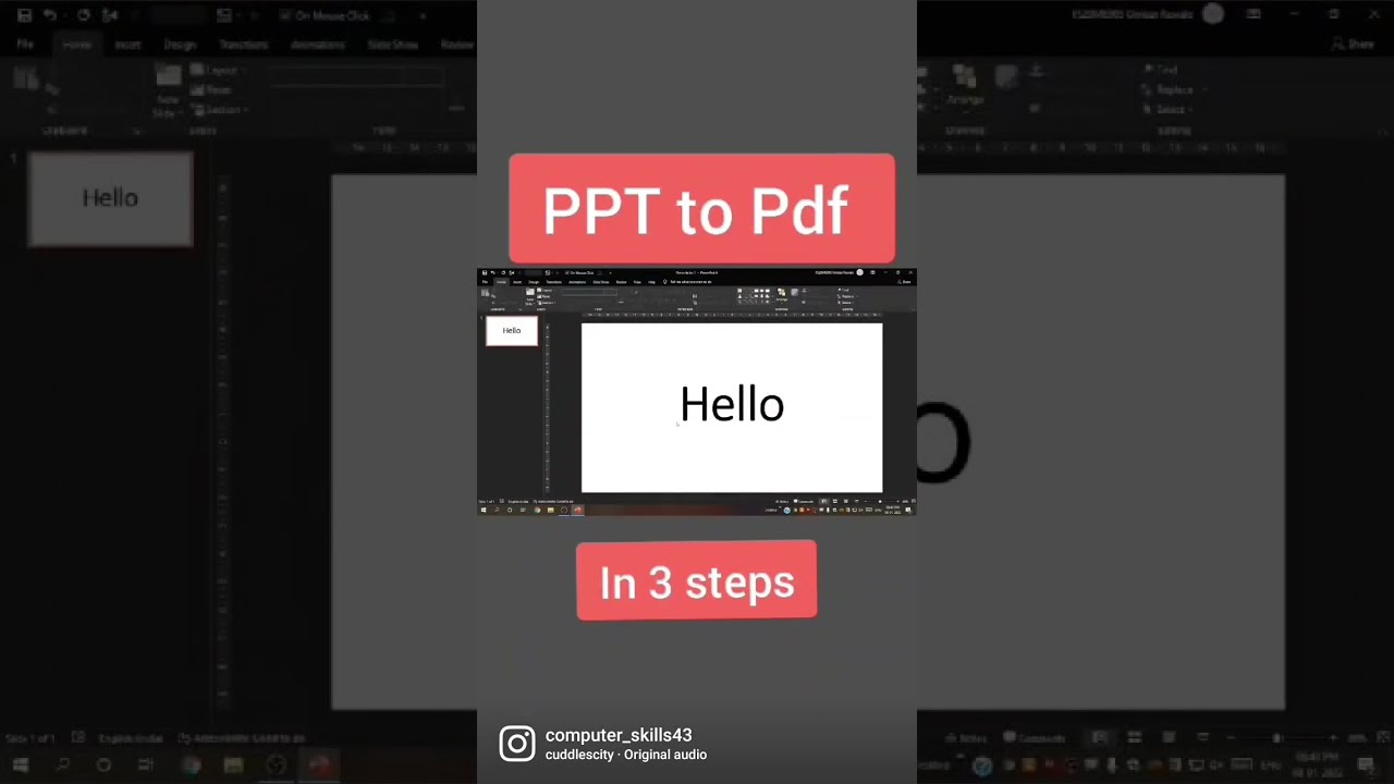 Convert PPT to Pdf in 3 Steps 🔥