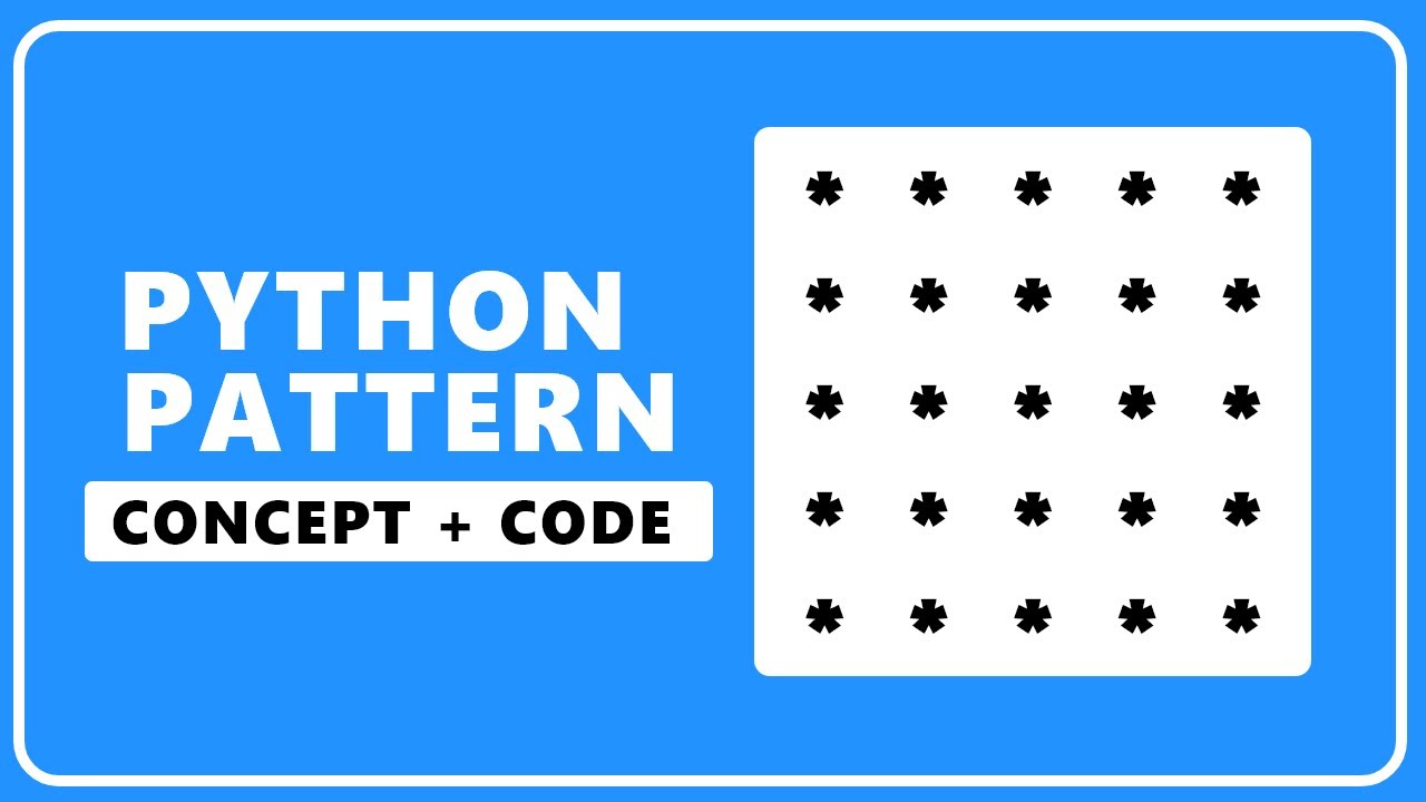 Square Star Pattern - Python | Python Pattern Series |  @learning_section