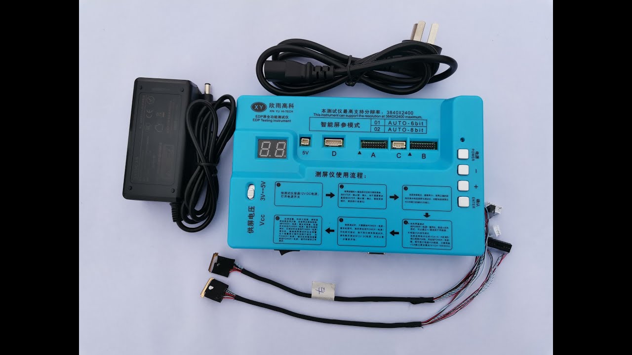 How to test eDP LED screen 30pin 40pin - Laptop Notebook Macbook eDP LCD Monitor Display Tester