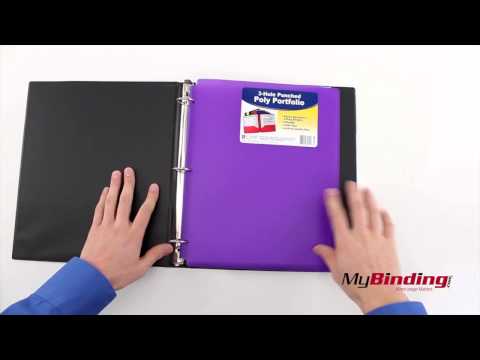 C-Line Two-Pocket Poly Portfolio Folder with Three-Hole Punch