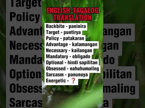 English-Tagalog Translation p241 #translation #learnenglish #education