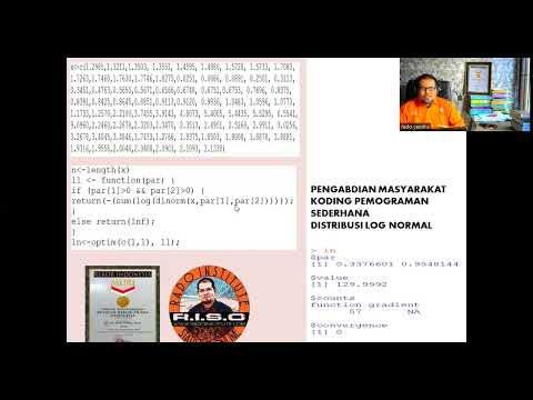 PENGABDIAN MASYARAKAT, KODING PEMOGRAMAN KOMPUTER SEDERHANA DISTRIBUSI LOG NORMAL ESTIMASI PARAMETER