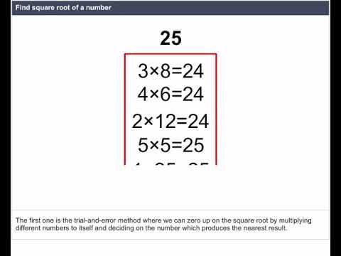 Find square root of a number 17