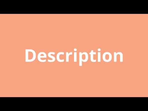 what is the meaning of description.