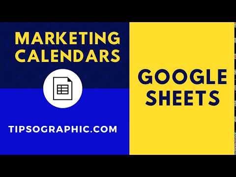 Google Sheets Marketing Calendar Template, Free Download