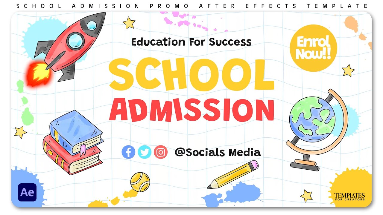 School Admission Promo - After Effects Template | Free Download | Templates for Creators