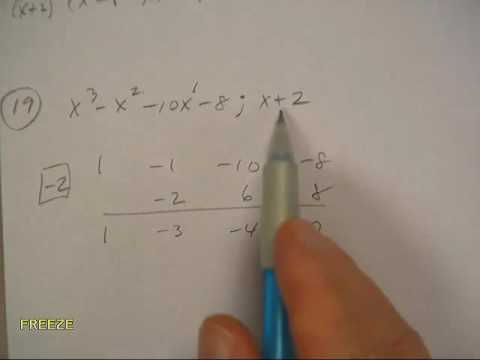FACTOR AND REMAINDER THEOREMS P355;#19