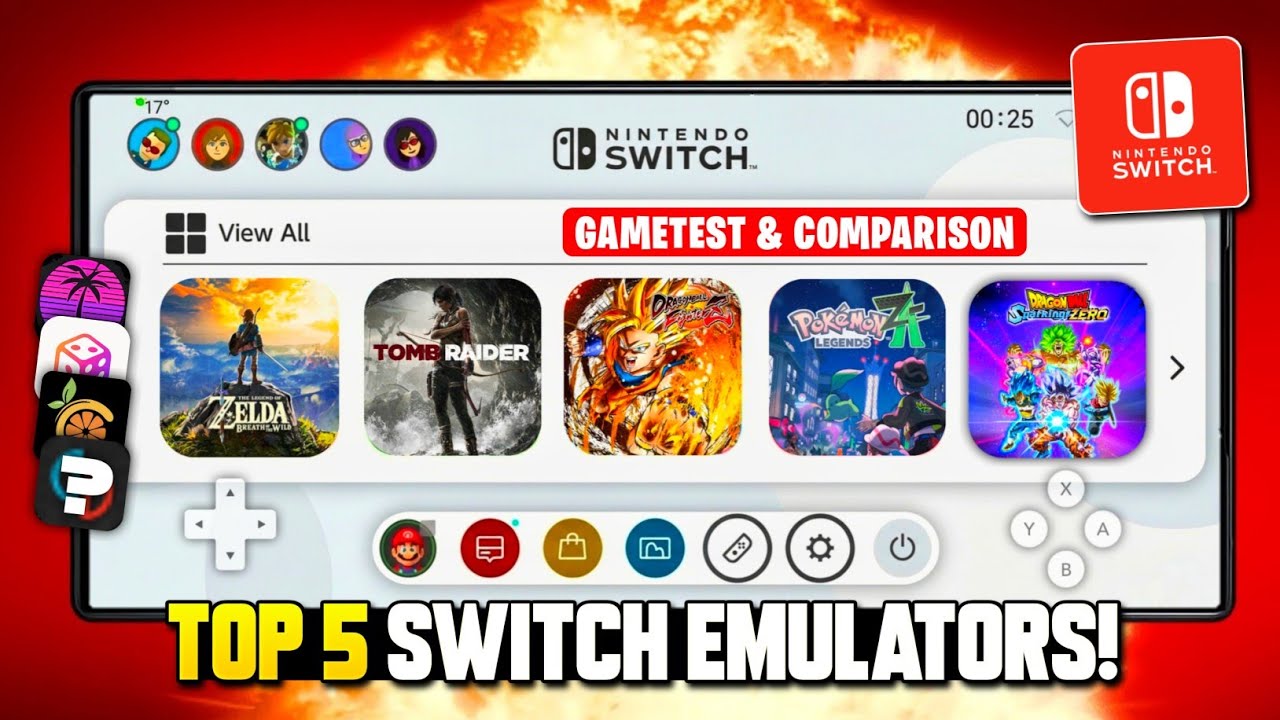🚀 Top 5 Nintendo Switch Emulators on Android! (2026) - Real Game Test & Comparison