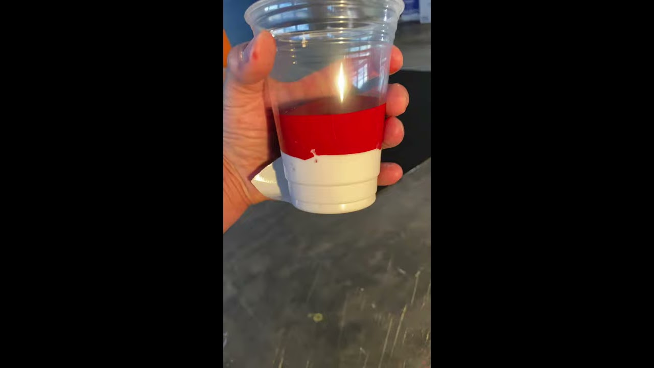 White to red pendulum paint video