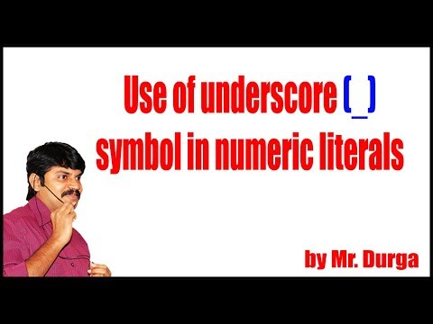 Java 11 Turorials | Use of underscore (_) symbol in Numeric literals | by Durga Sir