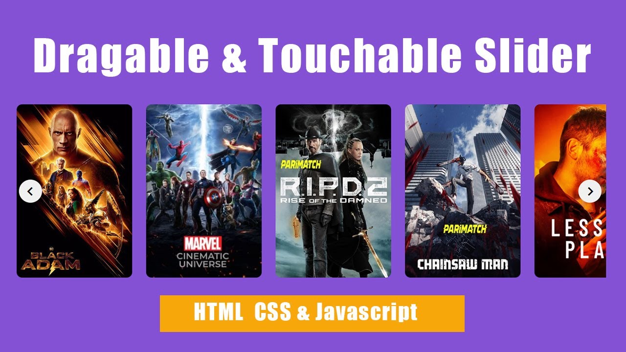 Create Draggable Image Slider With HTML CSS &  Javascript | Responsive Slider | Devscore