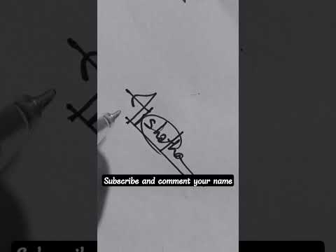 beautiful signature of Akshatha name|bhy signs|(requested) #bhy #signature #akshatha #shorts