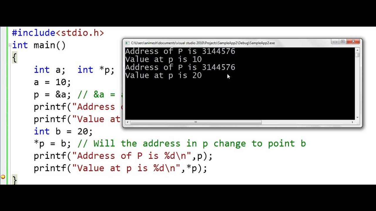 Working with pointers