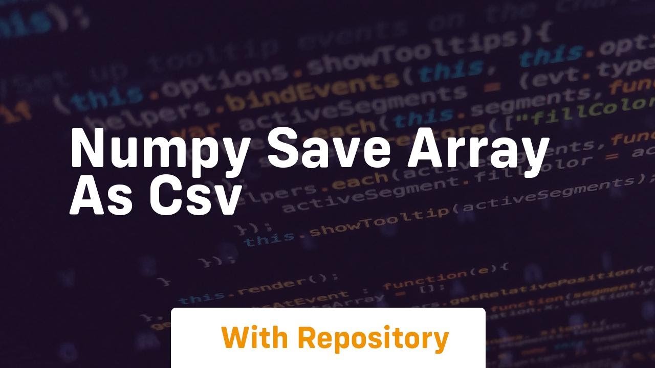 numpy save array as csv
