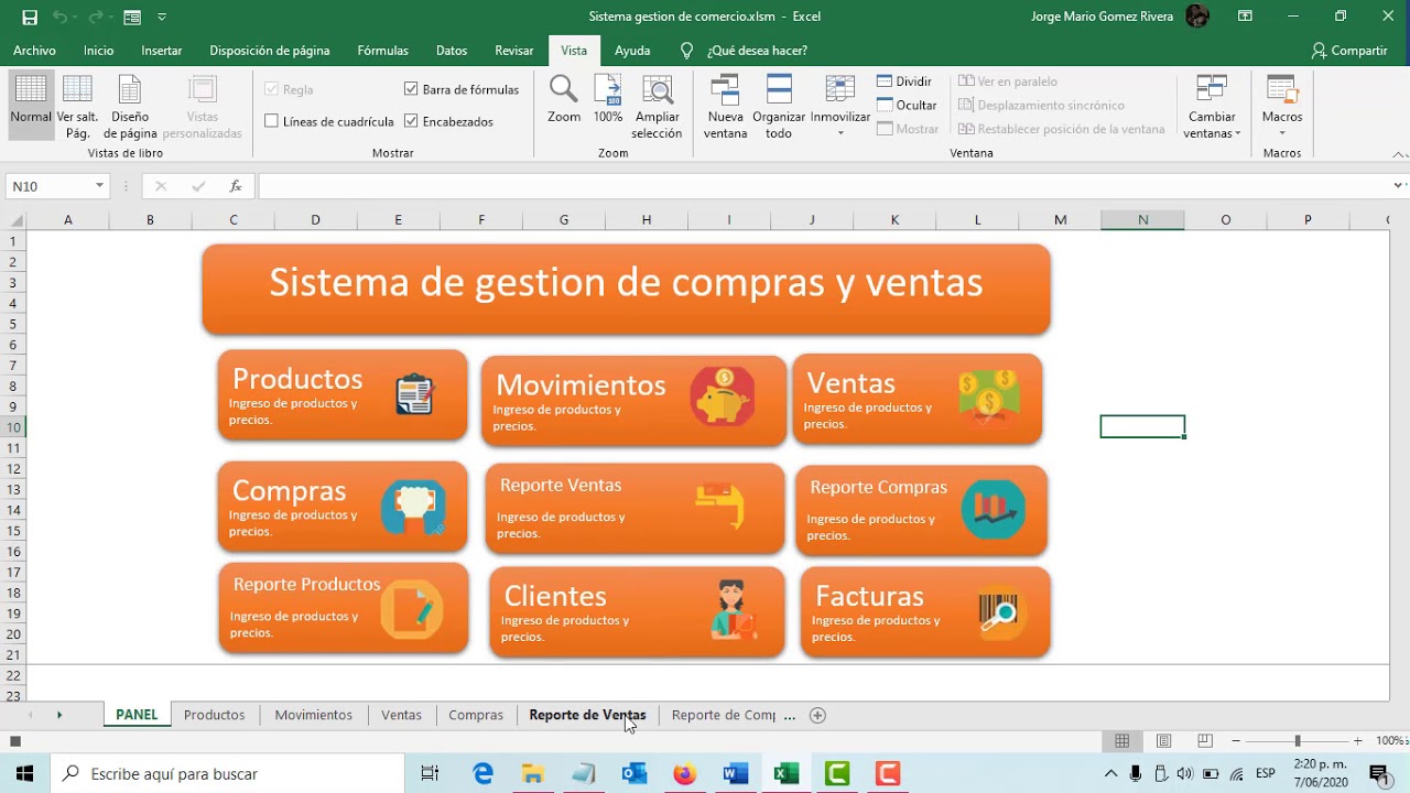 Aplicación gestión de compras y ventas - Parte 8 (Programacion tablas reportes)