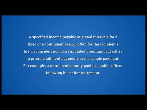 Annuity Meaning