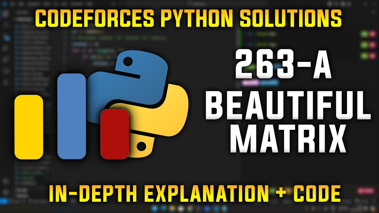 263A | Beautiful Matrix | Codeforces Python Solutions | Explanation + Walkthrough
