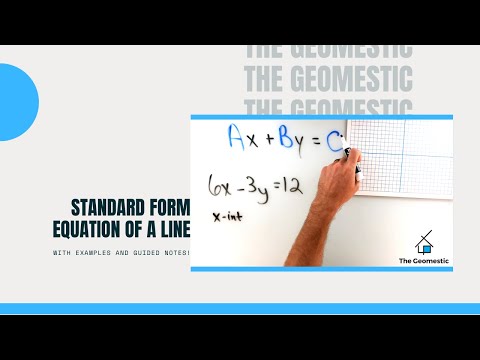 Ax+By=C Explained: Standard Form Equation of a Line (w/ examples and guided notes!)
