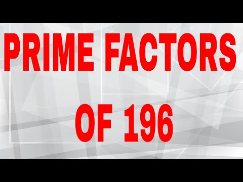 Prime factors of 196