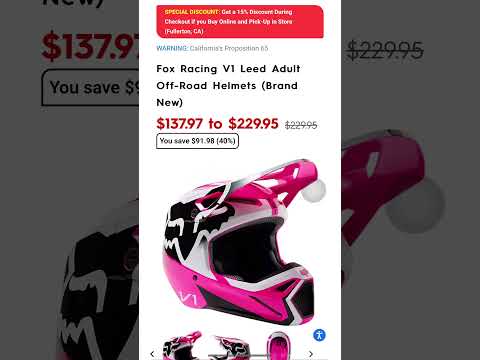 Motorhelmets Store Sale Fox Racing V1 Leed Adult Off-Road Motorcycle Helmets #shorts #youtubeshorts