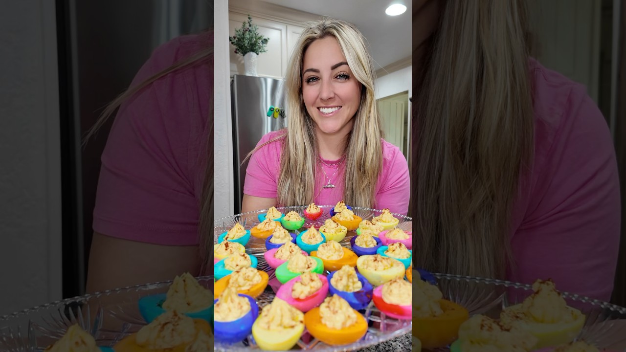 Colorful Easter Deviled Eggs 🥚🌈