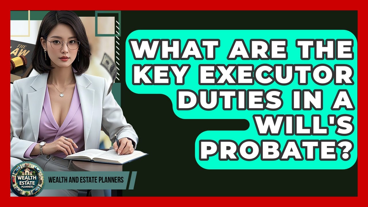 What Are The Key Executor Duties In A Will's Probate? - Wealth and Estate Planners