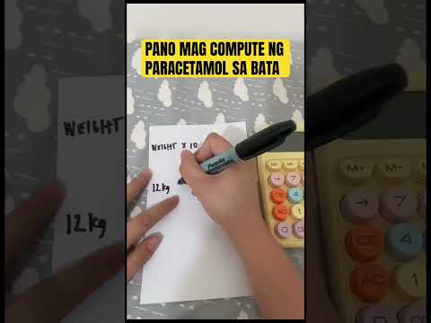 Paano mag compute ng PARACETAMOL sa bata #PediaMom Kapag gumagamiy kayo ng 120mg/5ml na syrup