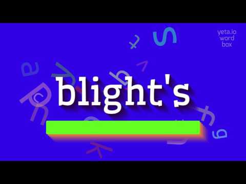 BLIGHT'S - HOW TO PRONOUNCE BLIGHT'S?