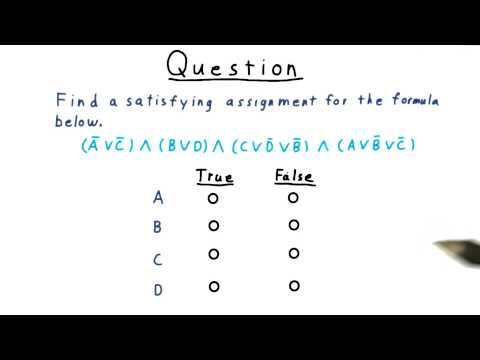 Learn Find a Satisfying Assignment Quiz GT Computability Complexity Theory Complexity - Mind Luster