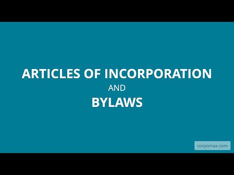 [1E-3-3] Articles of Incorporation and Bylaws