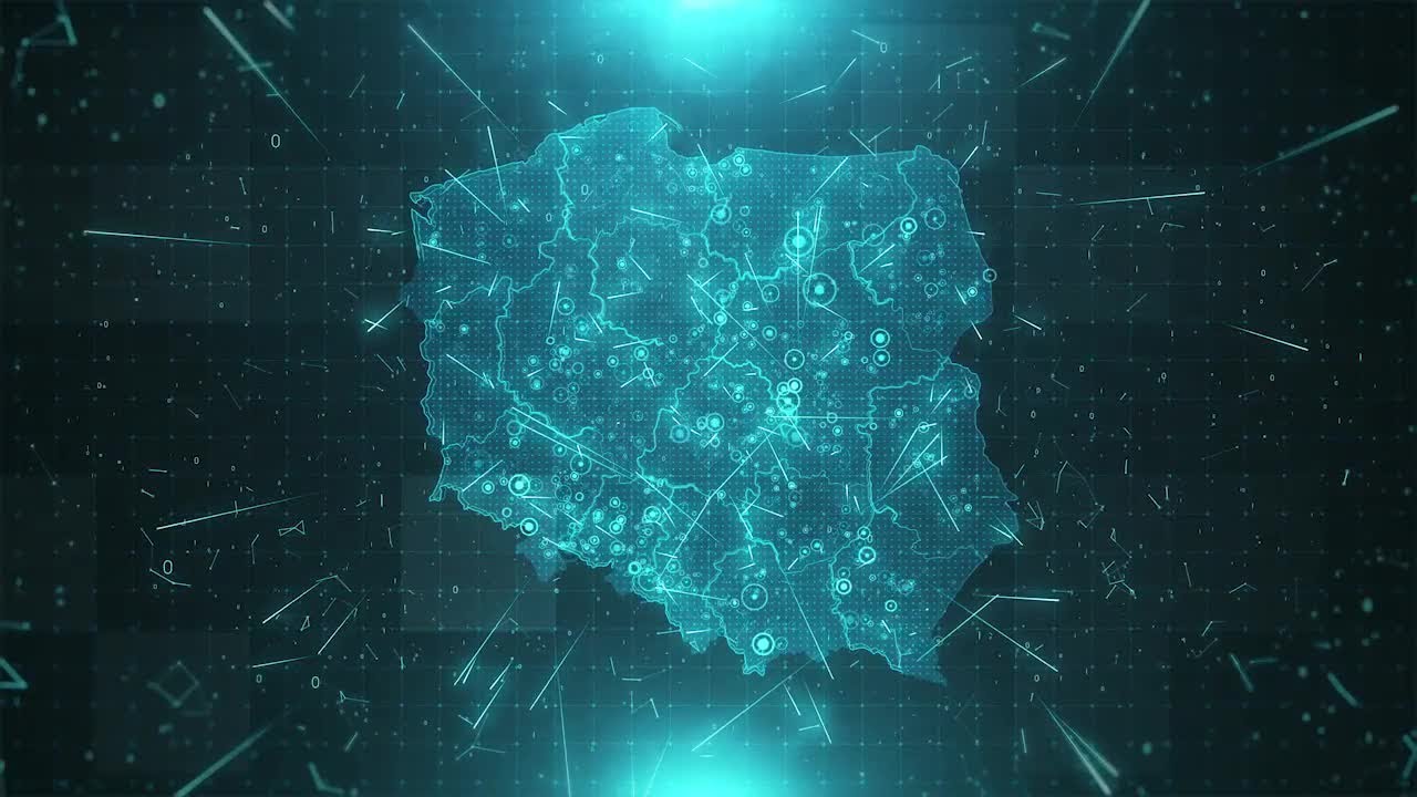 Poland Map Population  Motion Graphics