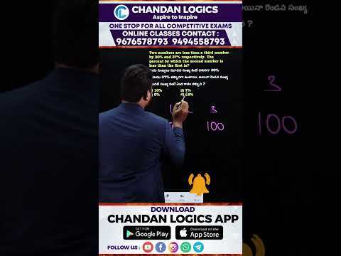 🎯PERCENTAGE TRICKS 🤔TRY THIS #chandan_venna_sir #chandan_logics #percentage #percentage_short_trick