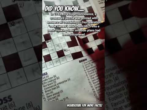 Quick Facts: Crossword Panic of 1944! - #Shorts