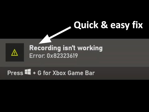 How to fix recording error 0x82323619 on Xbox Game Bar – Follow That