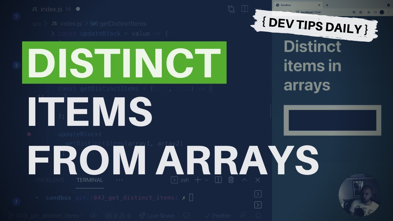 DevTips Daily: How to get the distinct items from two arrays in JavaScript
