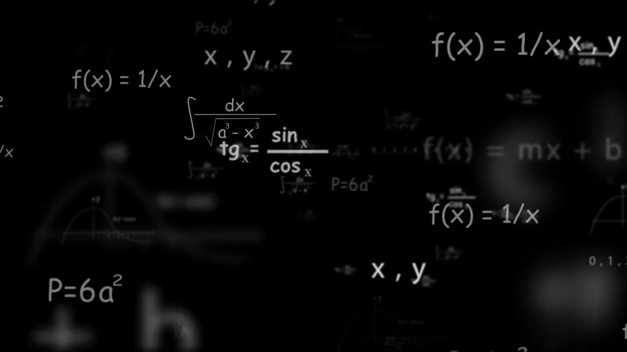 Math equations overlay loop Video