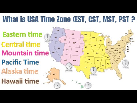 Brief Explanation of USA Time Zones (EST, CST, MST, PST, Alaska & Hawaii)