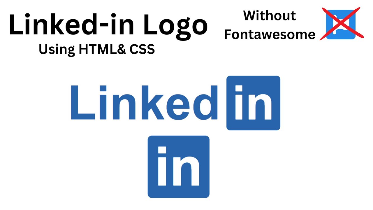 Linkedin icon using HTML & CSS | Linkedin logo without using fontawesome linkedin logo icon pure css