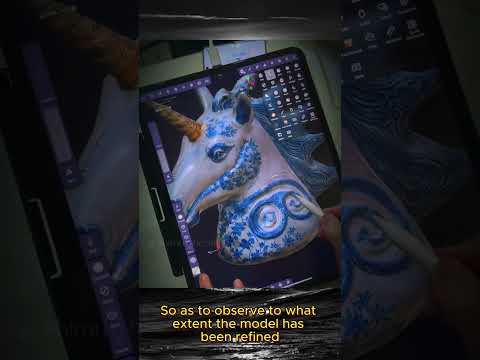 How to Use Meshy AI to Create a Detailed Blue and White Porcelain Unicorn Model | Nomad + GLB
