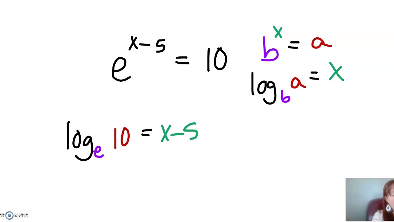 Changing from exponential form to natural log (ln)