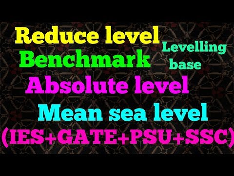 Bench mark, Reduce level,Mean sea level in hindi||by Civil Engineering