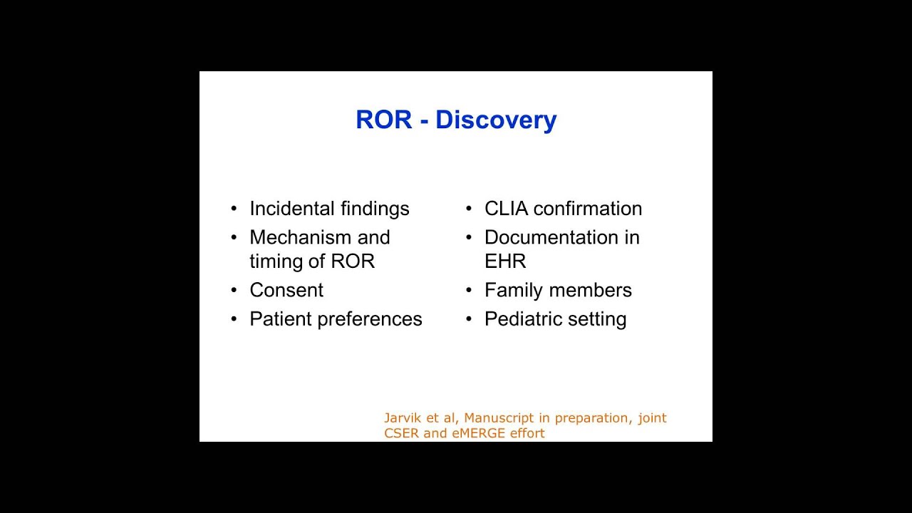 Return of Genomic Results - Current Applications and Challenges - Iftikhar Kullo