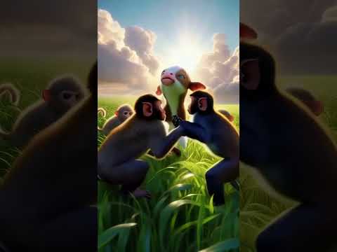 Munna and Seru were a good friends but monkeys were annoying the munna #shorts #shortsfeed #ai #yt