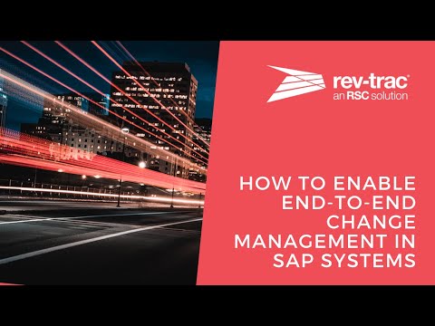 How to enable end to end change management in SAP systems