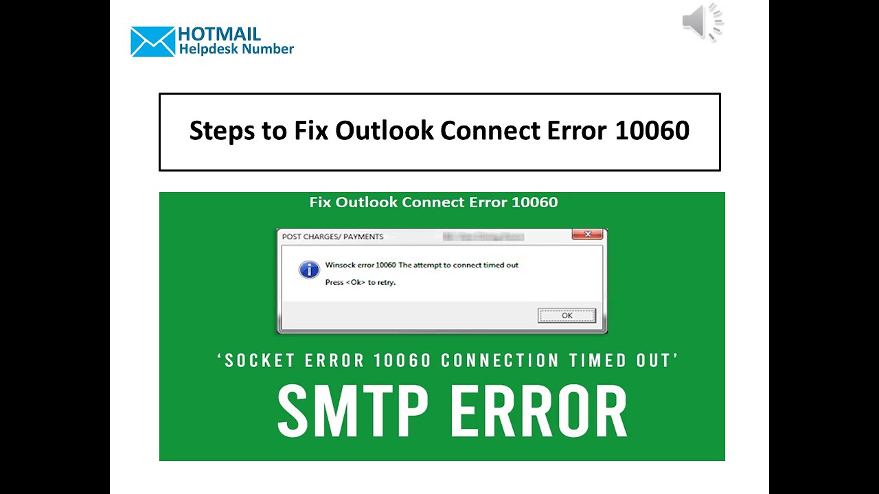 1-888-726-3195 Steps to Fix Outlook Connect Error 10060