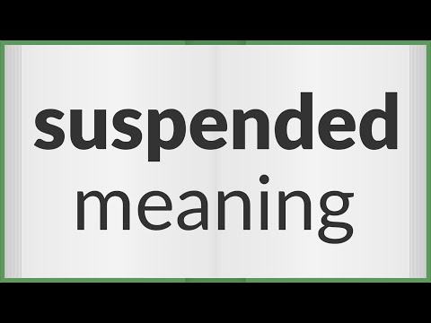 Suspended | meaning of Suspended